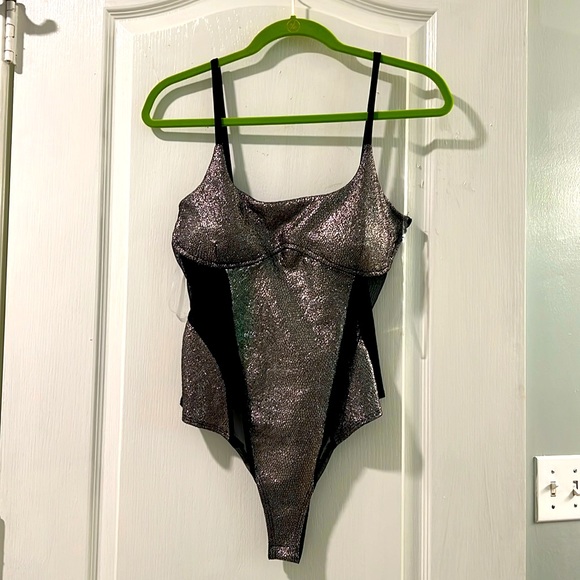 Julia | Tops | Shear And Sparkling Body Suit | Poshmark